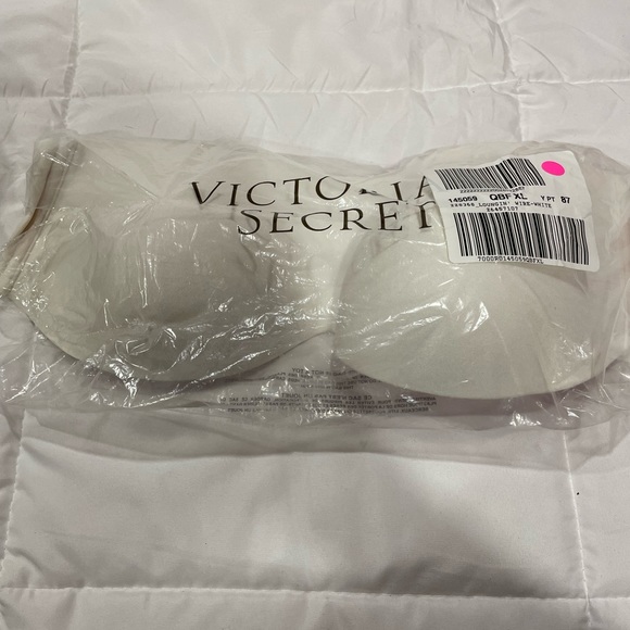 PINK Victoria's Secret | Other | Victorias Secret Pink White Bra Xl ...